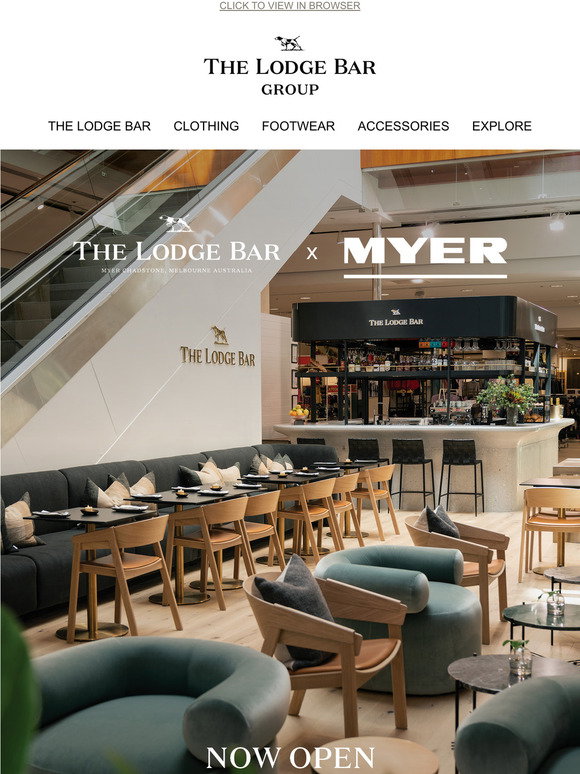 Rodd & Gunn: Now Open: The Lodge Bar Myer Chadstone | Milled