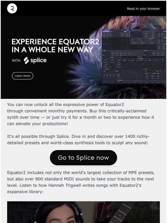 ROLI: Equator2 is now available on Splice! | Milled