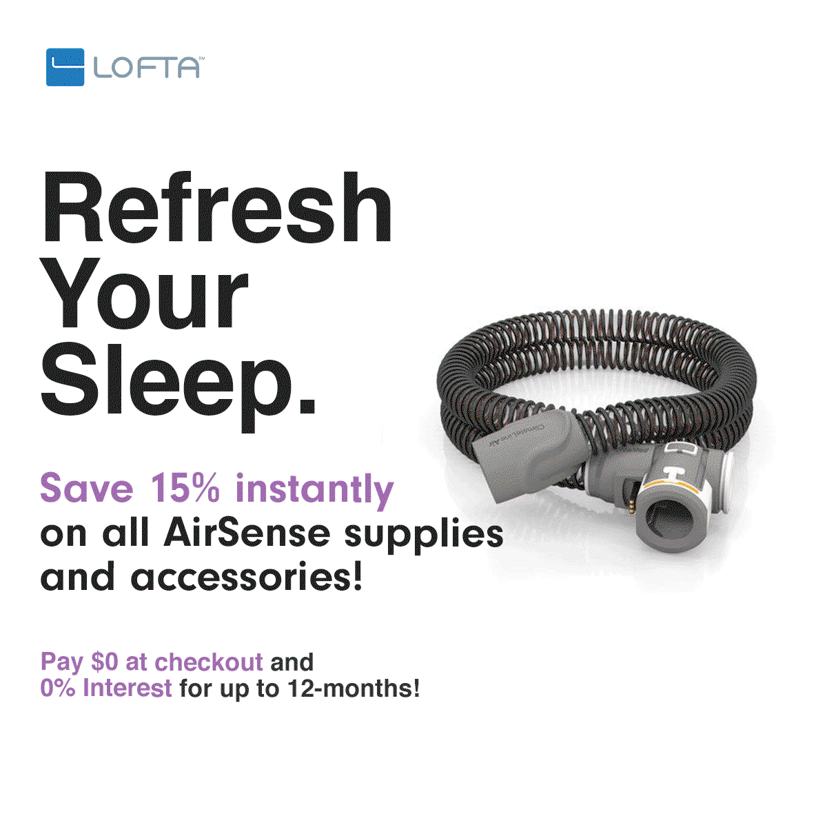 Lofta: Today- 15% Off All CPAP Supplies Site-Wide + Free Shipping | Milled