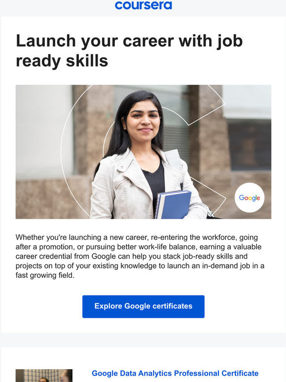 Coursera: Explore a Google Certificate | Milled