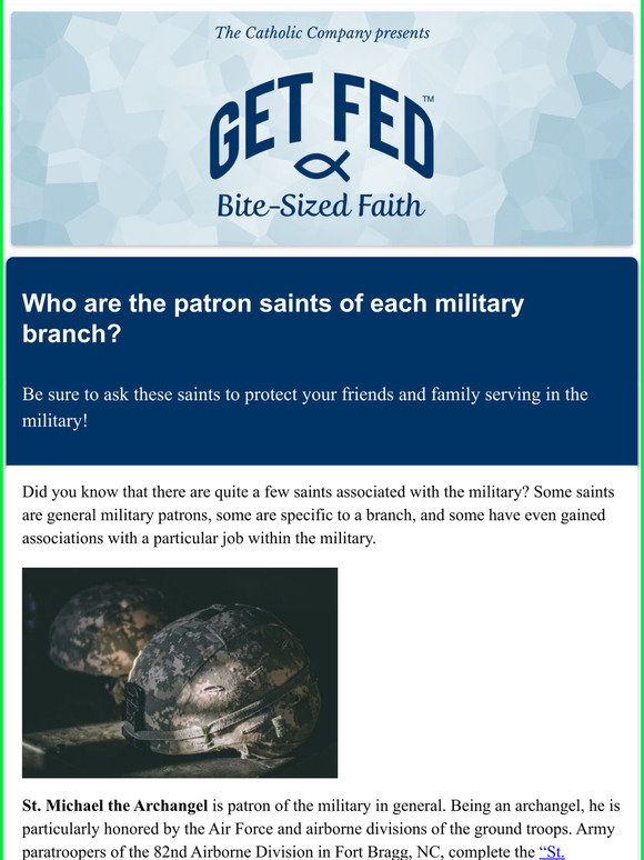 The Catholic Company: Who are the patron saints of each military branch ...