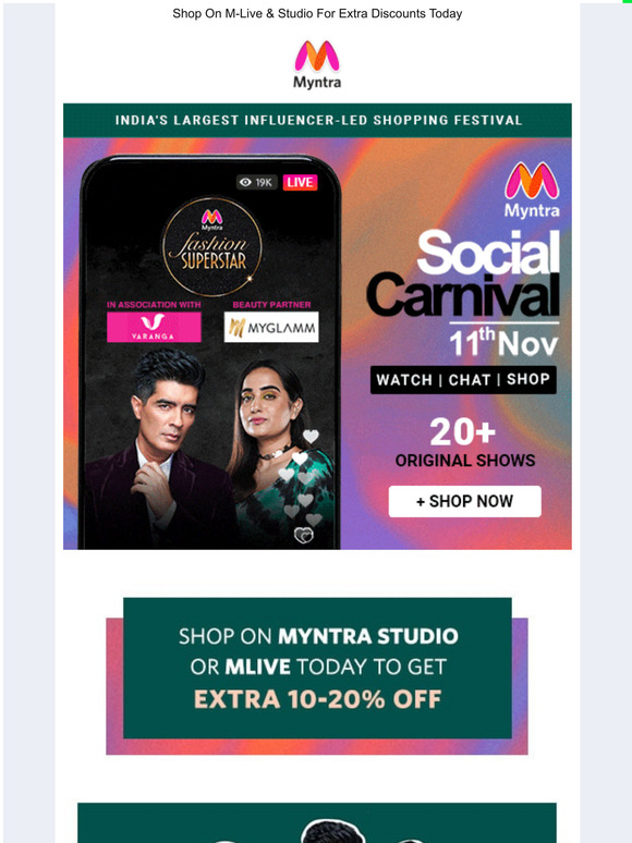 Myntra: Welcome To India's Largest Influencer-Led Event! | Milled