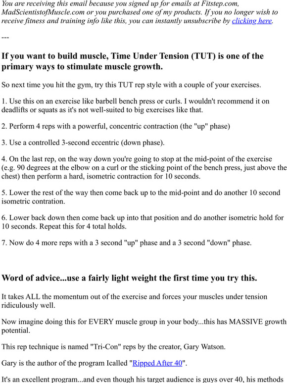 FitStep: Try this rep style for INSANE Time Under Tension... | Milled