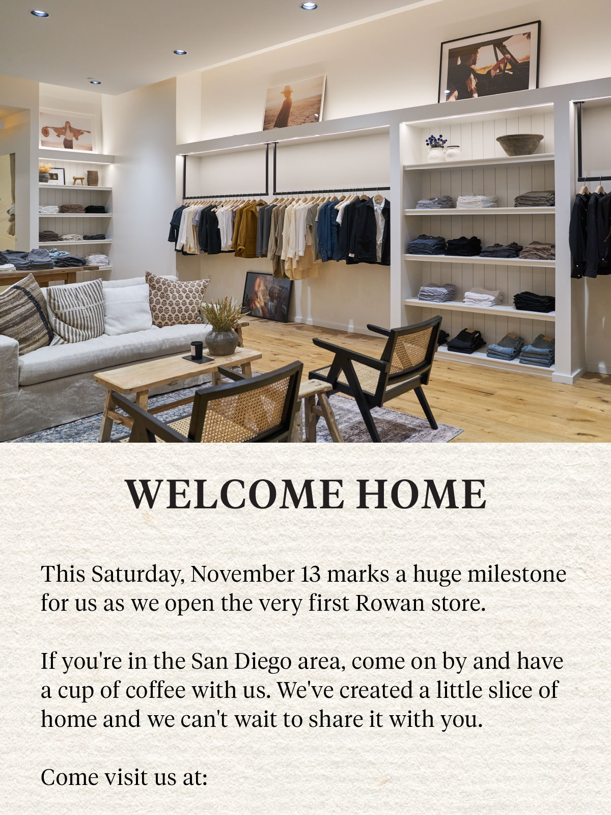 Rowan: Our First Store: Rowan at Westfield UTC | Milled