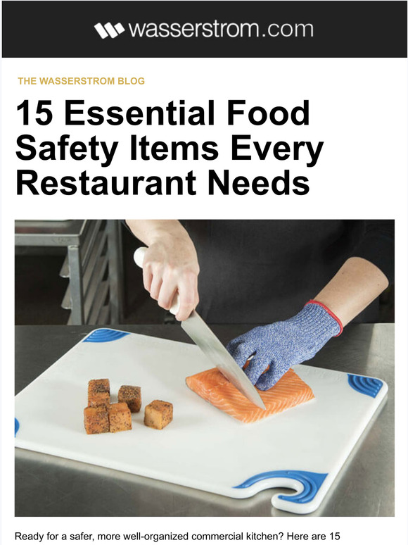 Wasserstrom: 15 food safety items EVERY restaurant needs | Milled
