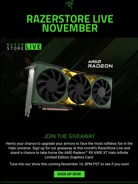 Razer: Stand a Chance to Win a Halo Infinite Limited Edition Graphics ...