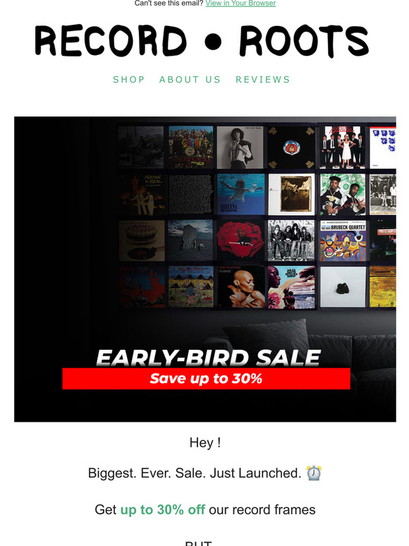 Record Roots: vinyl displays: biggest. ever. sale. | Milled