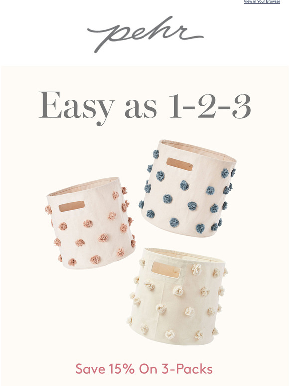 Pehr: Storage 3-Packs Are Here! | Milled