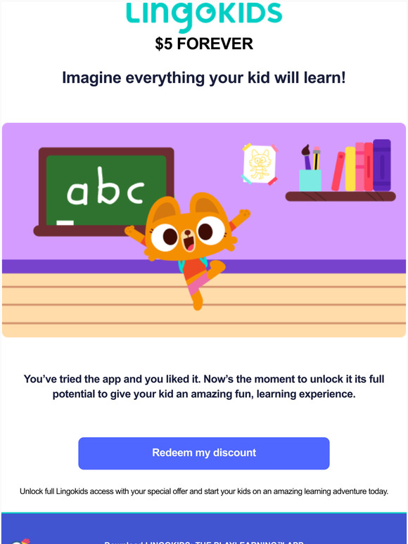 Lingokids: $5 a month, forever. | Milled