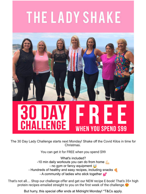 The Lady Shake: Challenge starts next Monday - Don't miss out! | Milled