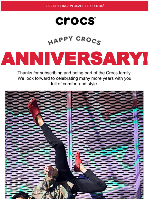 Crocs: Happy Crocs anniversary! Celebrate your day with savings | Milled