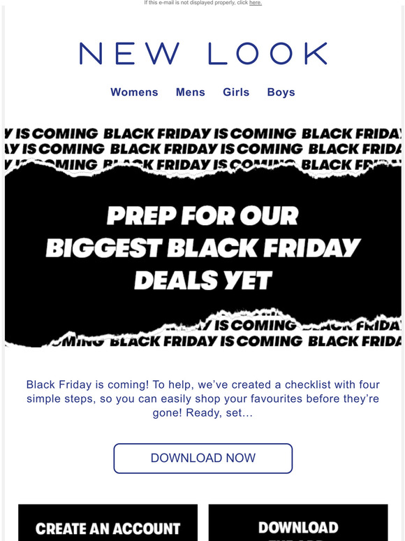 New Look: Your Black Friday checklist is here | Milled