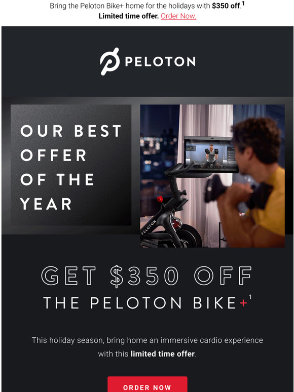 Peloton: Our Gift To You: $350 Off Your New Peloton Bike+ | Milled