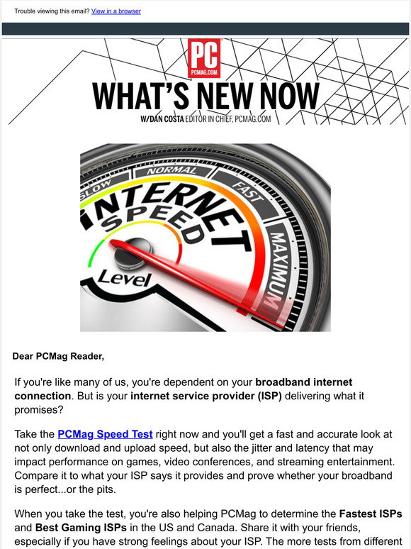 PCMag: Do You Trust Your ISP? Test Your Internet Speed Right Now | Milled