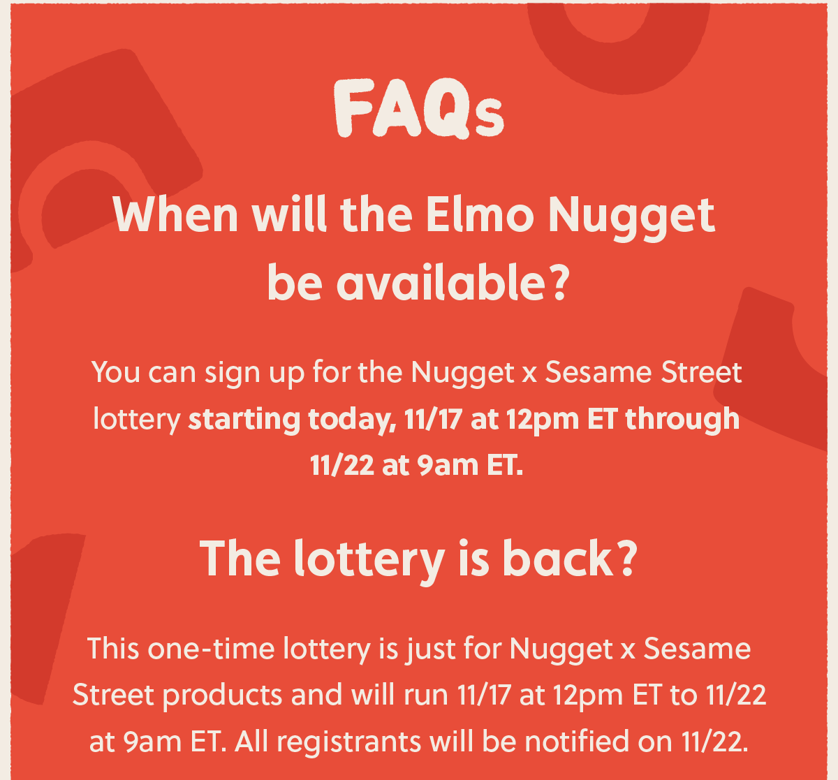 Nugget Comfort: Introducing the Elmo Nugget! | Milled