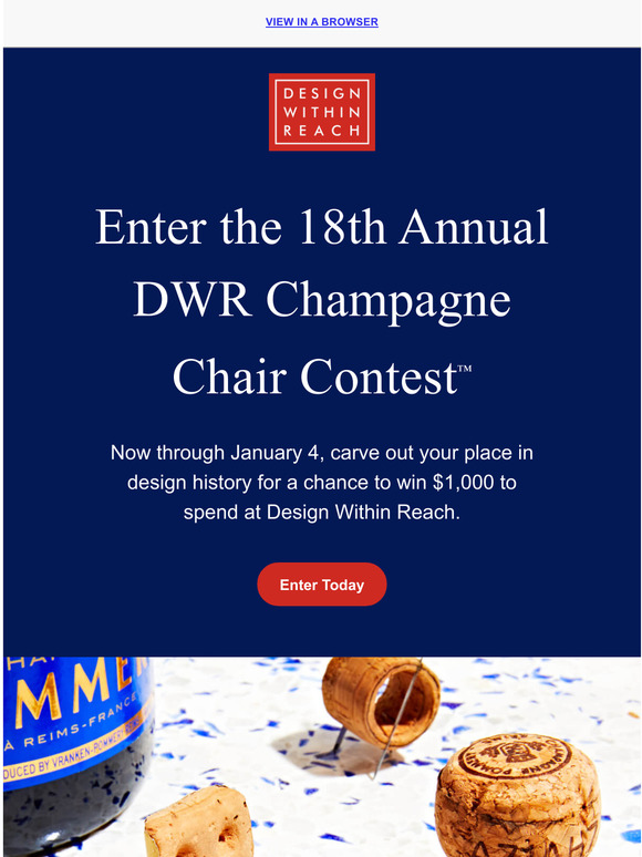 Design Within Reach: The 18th Annual DWR Champagne Chair Contest is ...