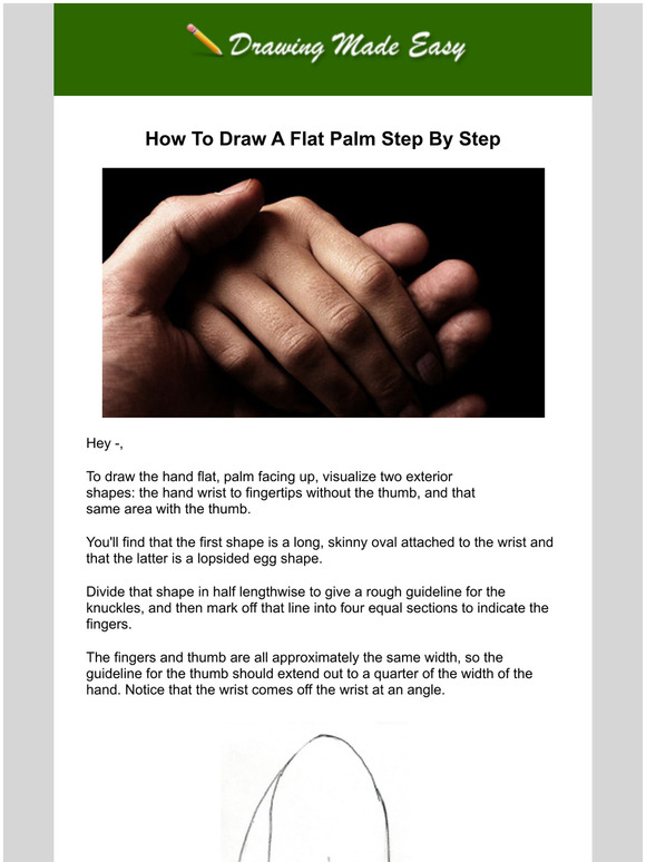 Drawing Made Easy: How To Draw A Flat Palm Step By Step | Milled