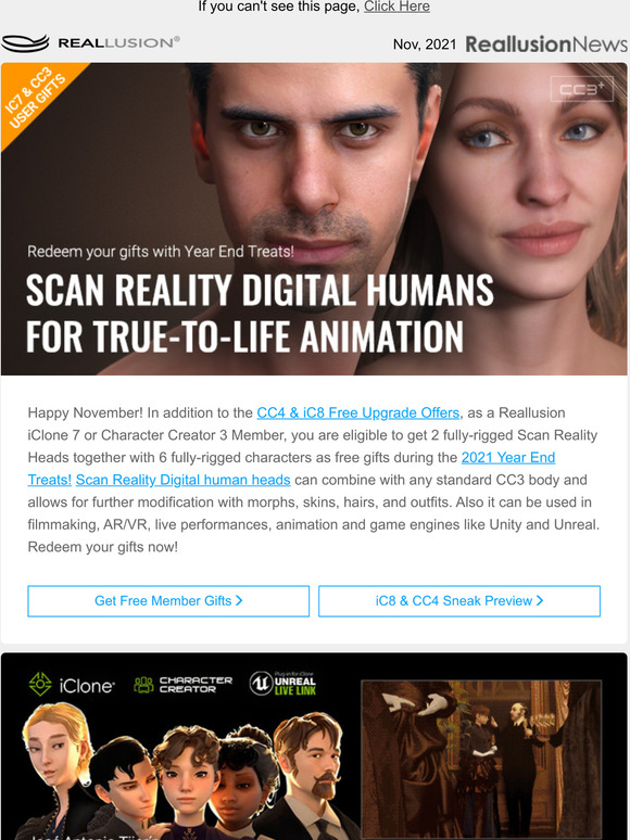 Reallusion: Free Redeem Your Scan Reality Human Heads! | Milled