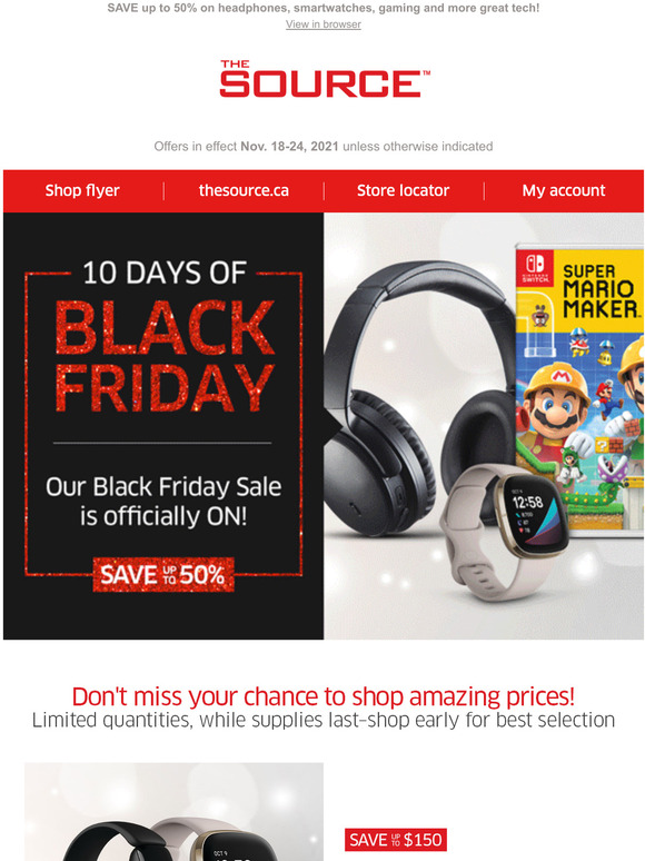 The Source: Introducing your new favourite Black Friday Sale! 10 days ...