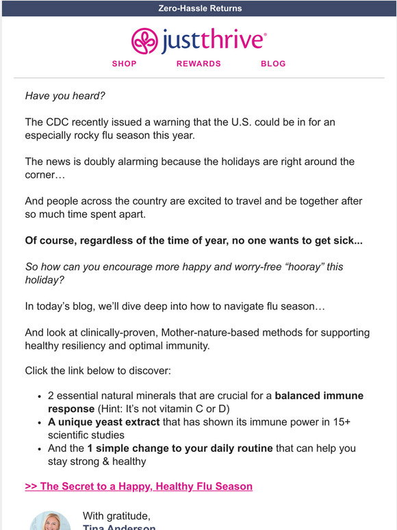 Just Thrive: The CDC warning (and what you can do) | Milled
