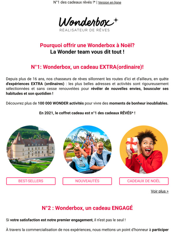 Wonderbox: 3 (excellentes) raisons d'offrir une Wonderbox ! | Milled