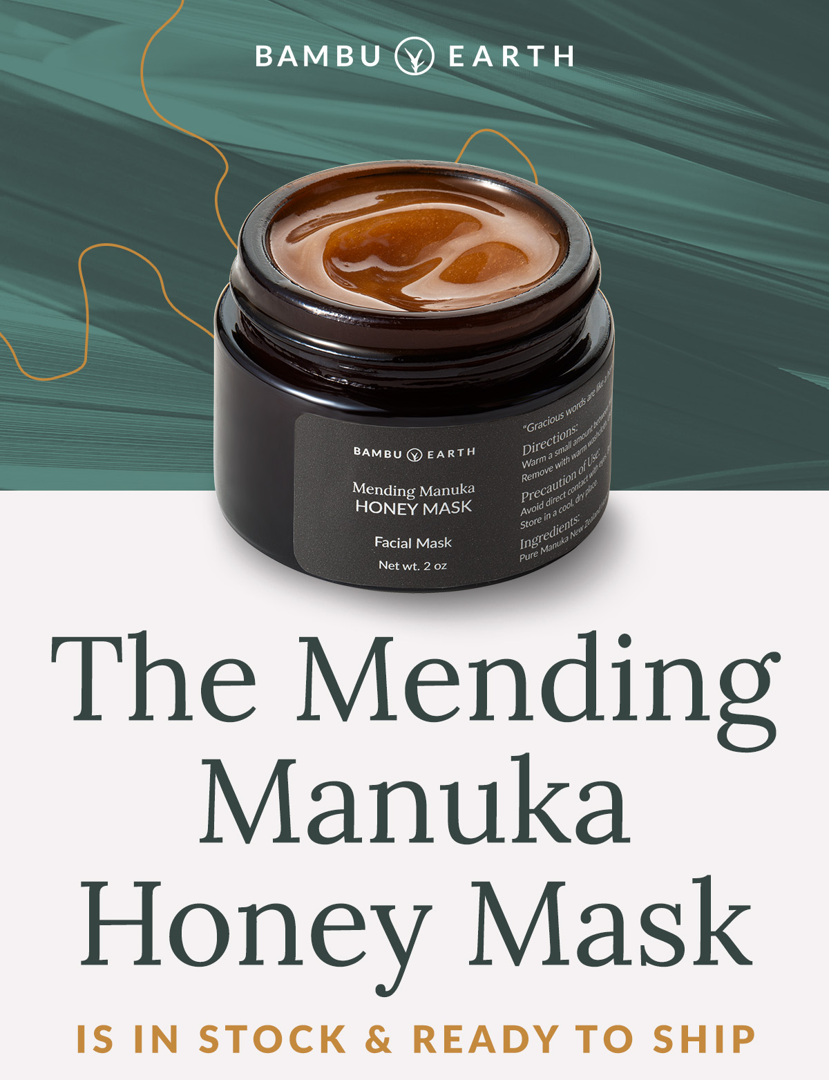 Bambu Earth: The Mending Manuka Honey Mask Is Ready To Ship | Milled