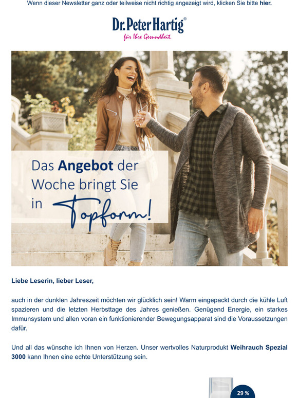 Dr. Peter Hartig: Das Angebot der Woche bringt Sie in Bestform | Milled