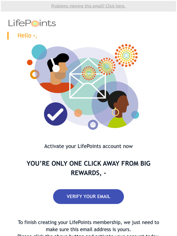 [Brazil] LifePoints - DOI: Activate your LifePoints account - | Milled