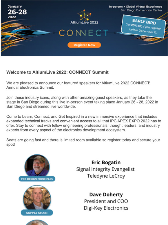 Altium: Meet the Speakers of AltiumLive 2022 CONNECT | Milled