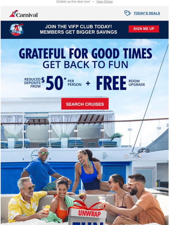 Carnival: Set sail together this holiday season | Milled