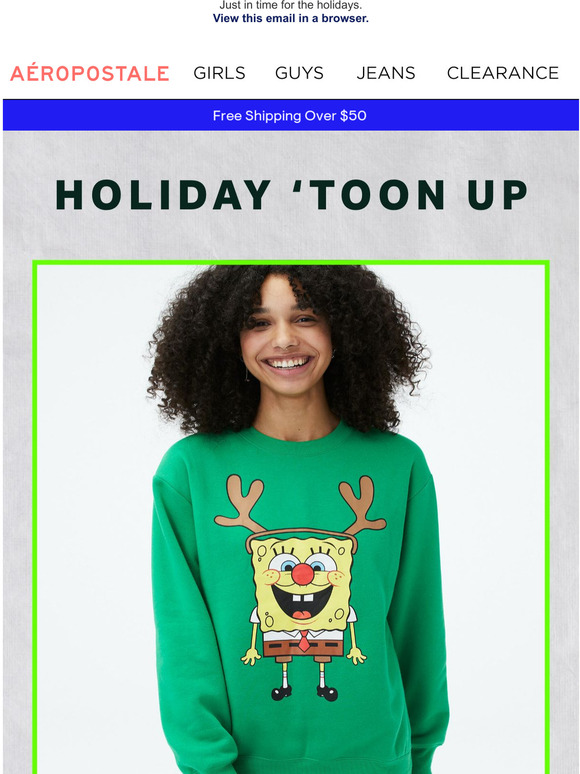 Aéropostale: NEW! Festive Spongebob + Snoopy Must-Haves | Milled