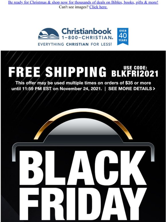 Christianbook.com: Free Shipping & Black Friday Tag Sale Starts Now ...
