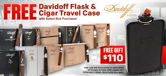 Neptune Cigar: Davidoff Flask and Cigar Travel Case Free with Box ...