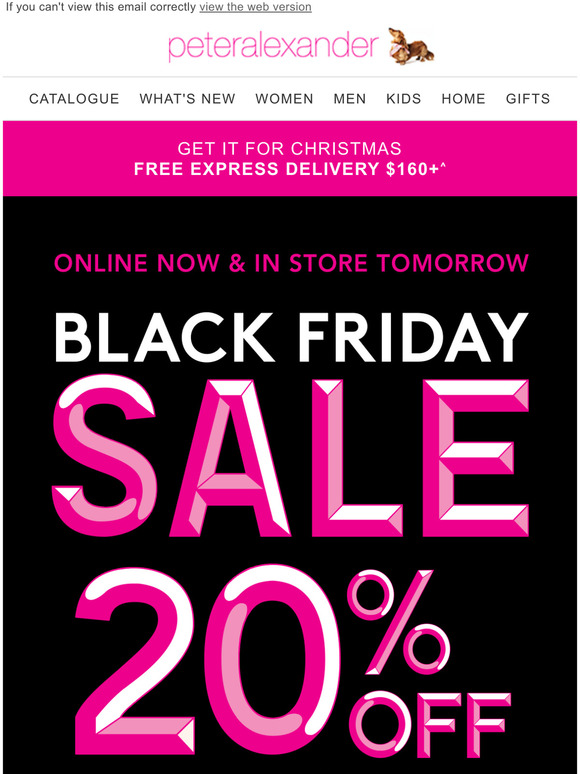 Peter Alexander: Black Friday Sale Starts Now! 20% Off Storewide | Milled
