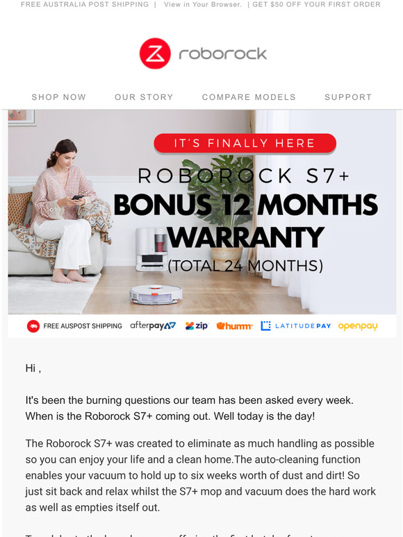 Roborock: [Product Launch] Introducing the Roborock S7+ | Where cleaning and innovation meet ...