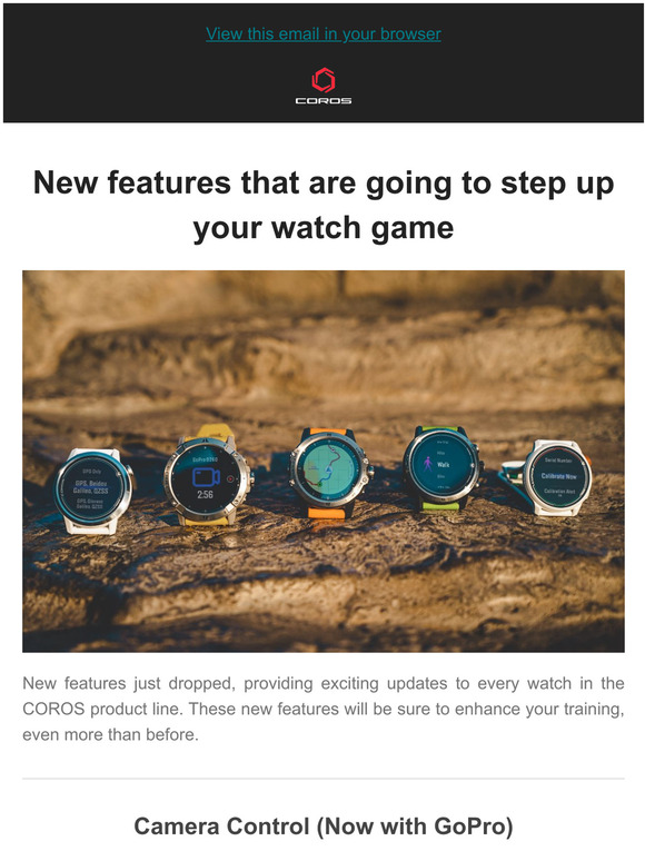 Coros: New Features: Maps, GoPro Control, Komoot Sync, Walk mode and ...