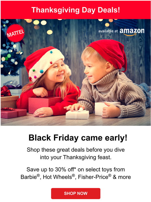 Mattel: Happy Thanksgiving and early Black Friday deals! | Milled