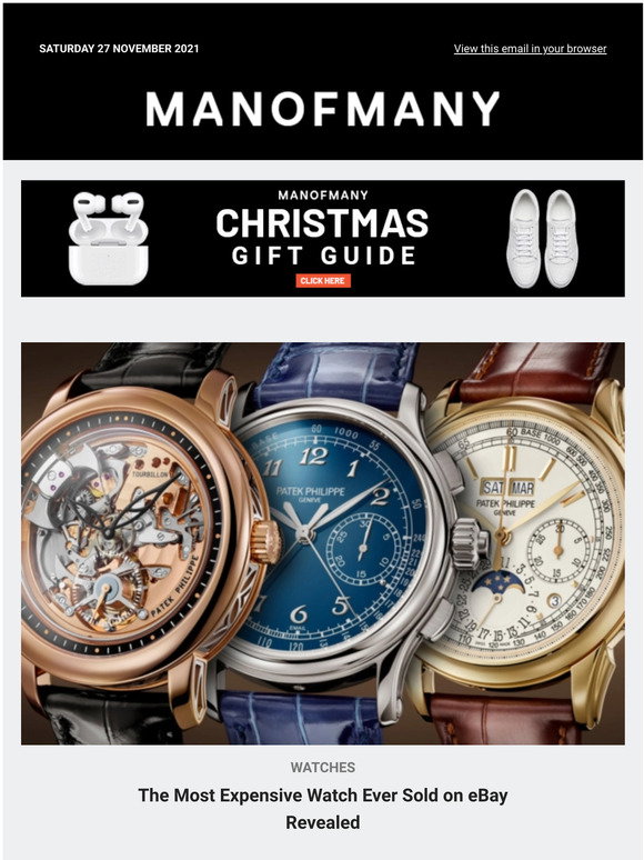Man of Many: The Most Expensive Watch Ever Sold on eBay Revealed & more ...