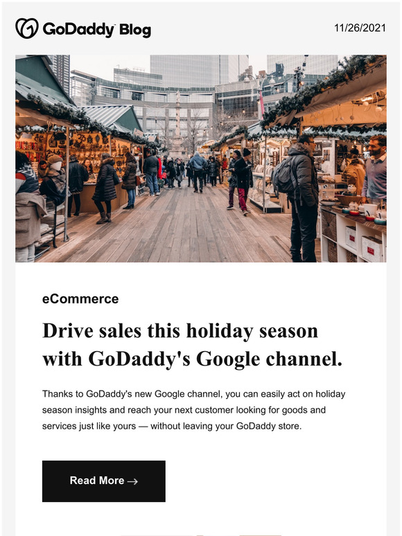 GoDaddy.com: Reach more holiday shoppers with GoDaddy and Google. | Milled