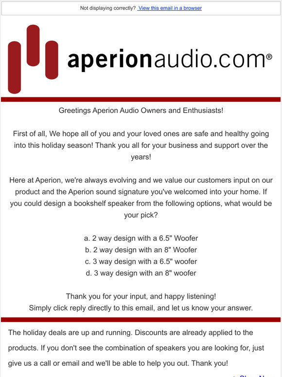 Aperion Audio: Design Input Wanted - Quick Survey Question | Milled