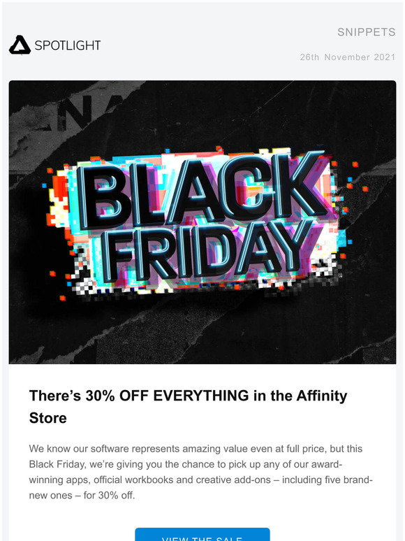 Serif: Spotlight: Theres 30% off everything in the Affinity Store | Milled