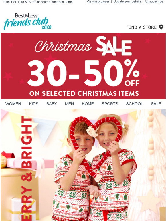 Best & Less: Matching festive sleep styles to make Christmas All Bright ...
