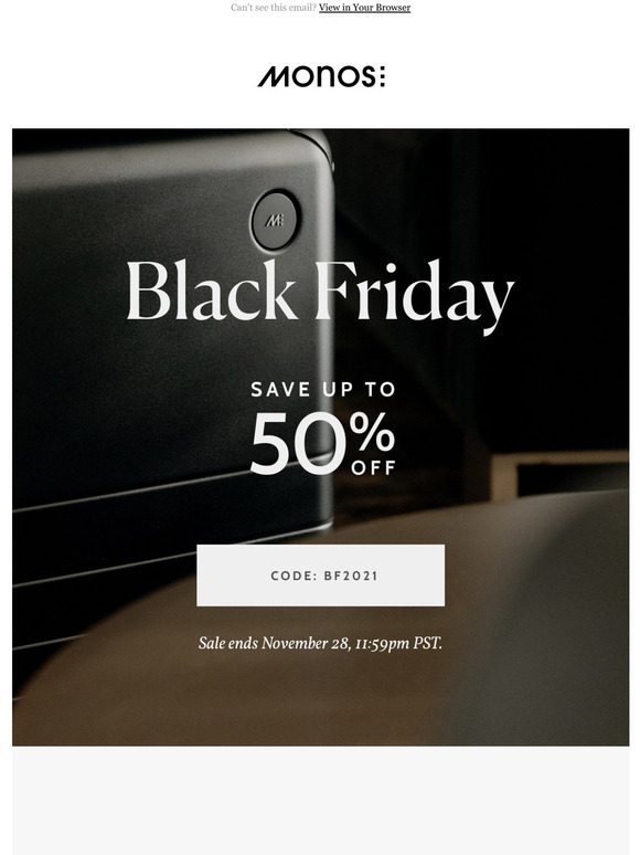 Monos: Hey weekender, we've extended our sale! | Milled