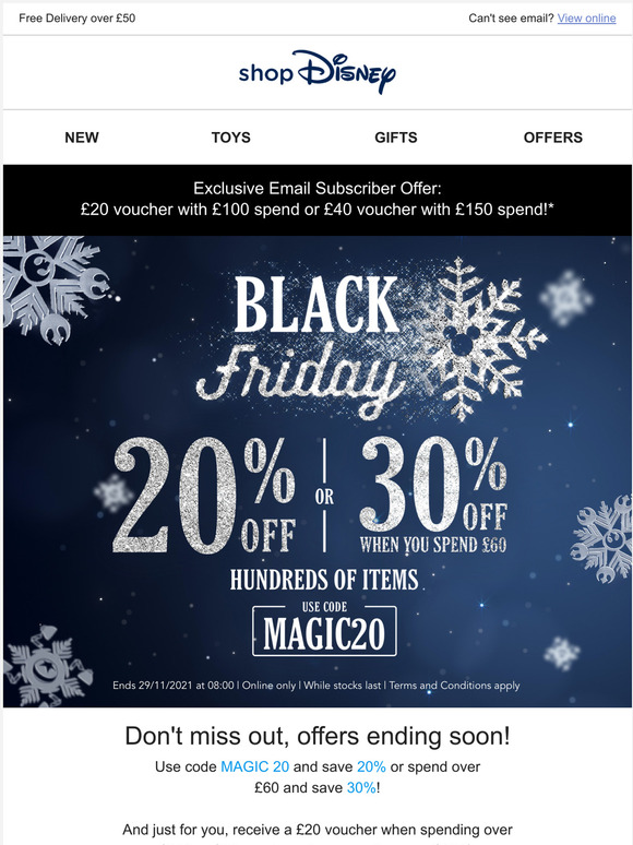 Disney Store: Black Friday Deals Ending Soon! | Milled