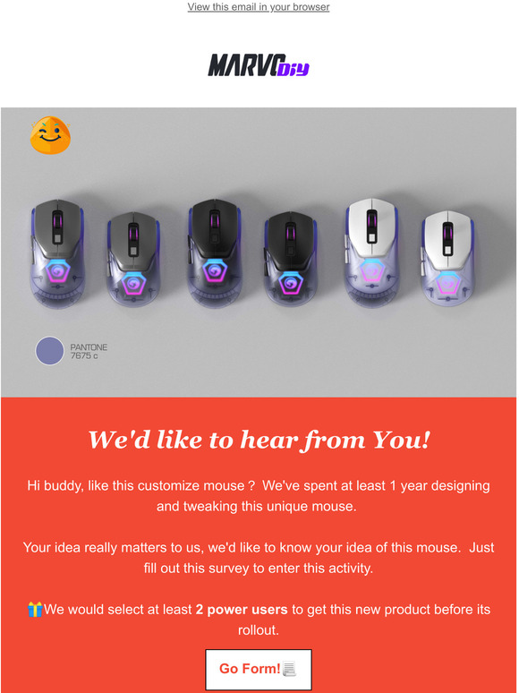 Marvo pro: [Win Upcoming Mouse] Customize Mouse Questionnaire | Milled