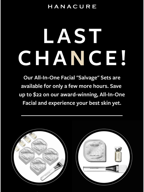 Hanacure: Last Chance on All-In-One Facial "Salvage" Sets | Milled