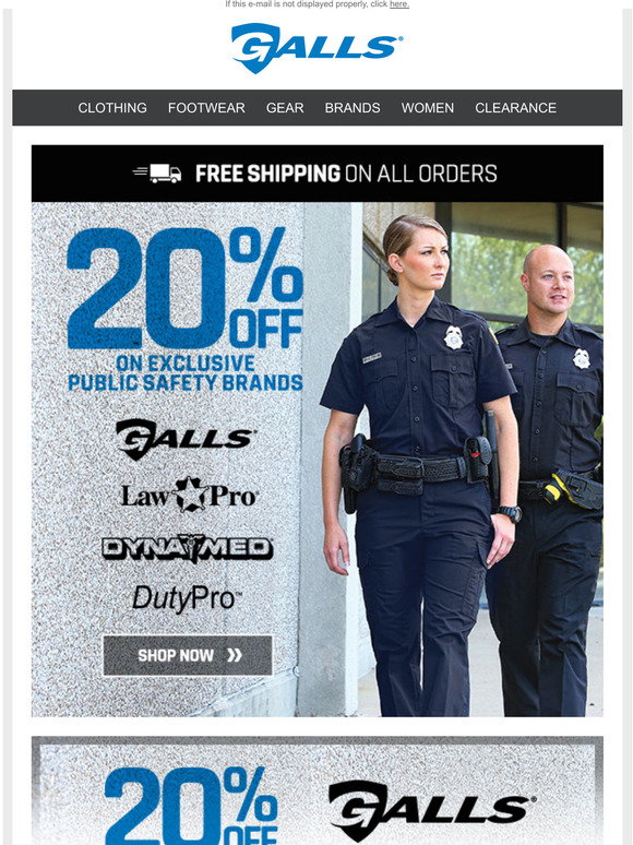 Galls: Exclusive Public Safety Brands | Now 20% Off | Milled