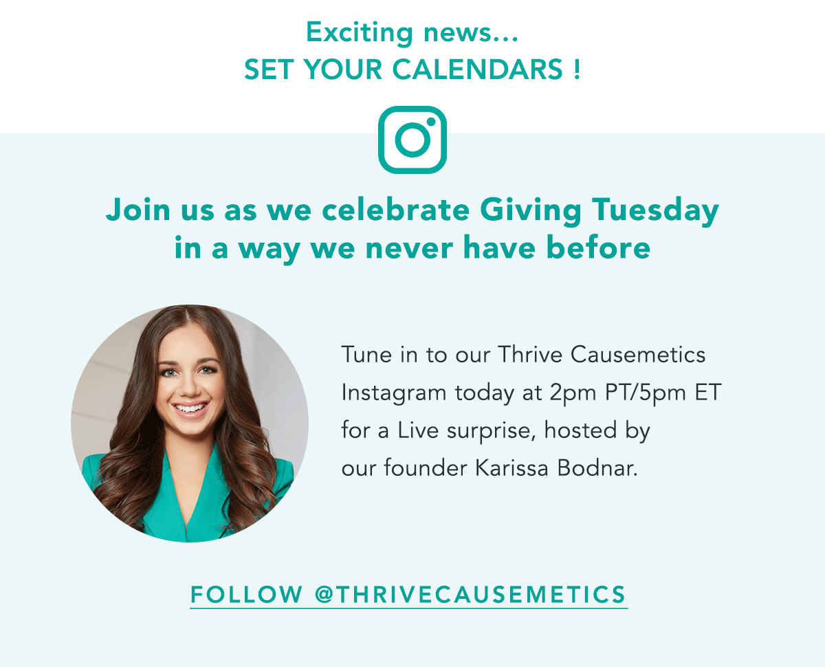 Thrive Causemetics: Celebrate Giving Tuesday With Us! | Milled