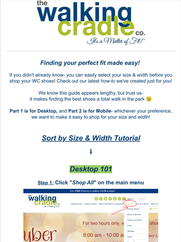 Walking Cradles: Finding your size & width made EASY with Walking ...