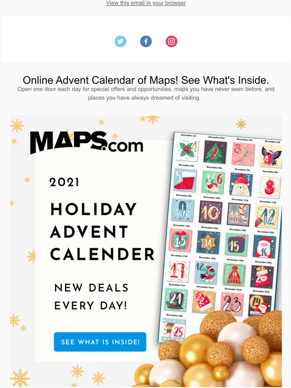 Maps: Online Geographic Advent Calendar - SEE WHAT'S INSIDE | Milled